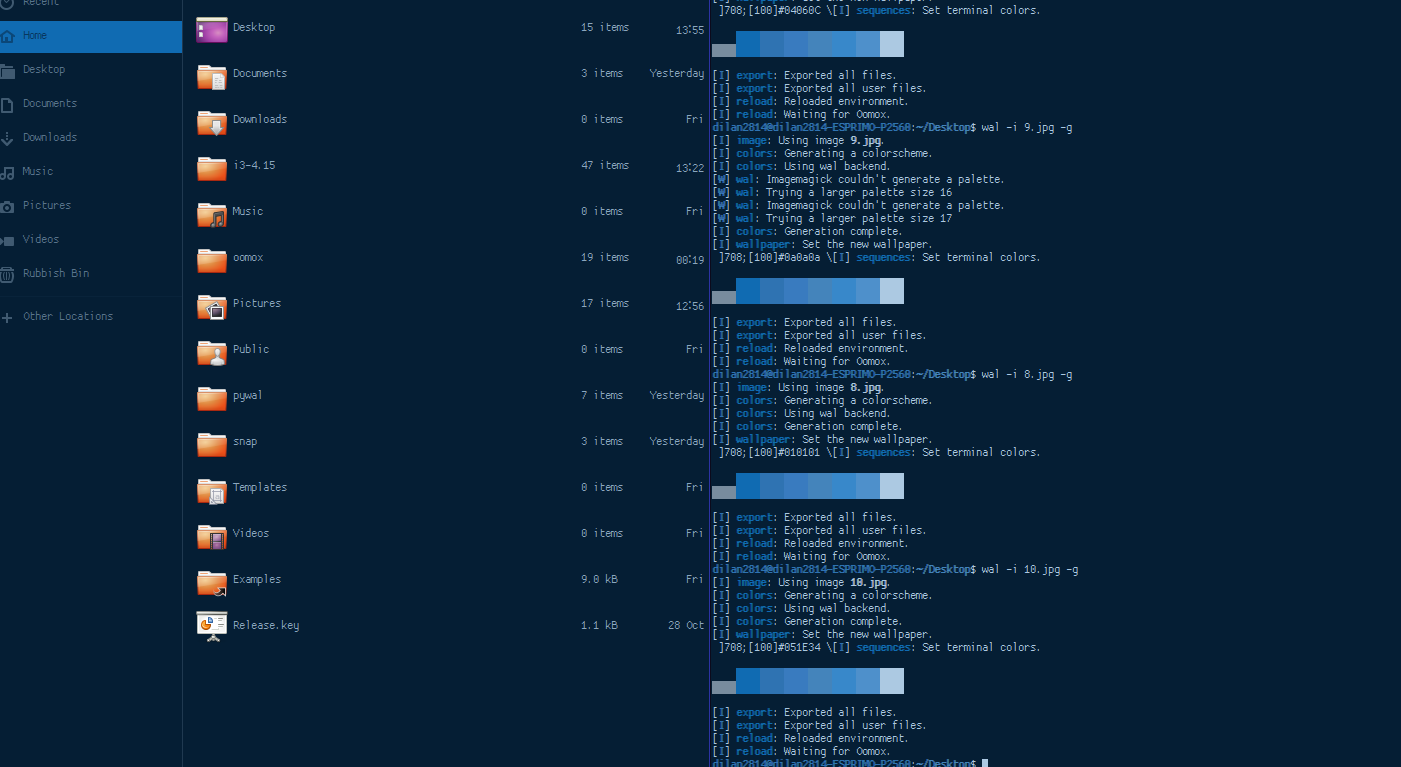 [SOLVED] Issue with Pywall not Generating full OOMOX Theme when Running wal -g /Desktop/HKE.jpeg ...