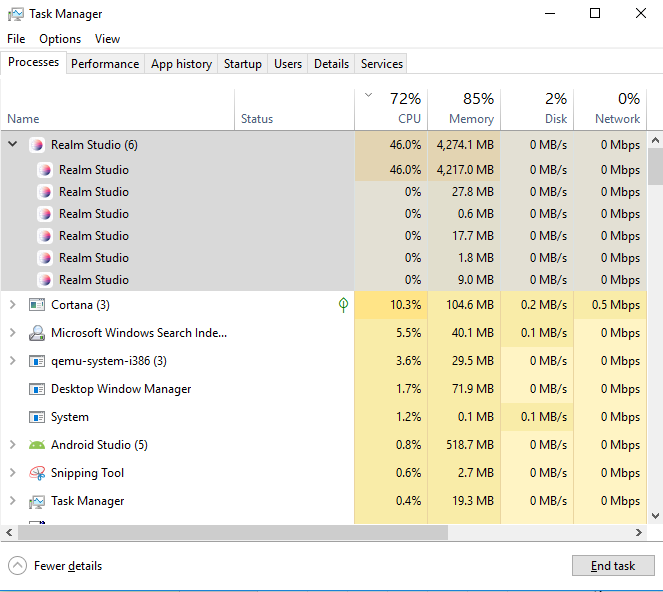 Realm studio take a lot of resources · Issue #1144 · realm/realm-studio ...