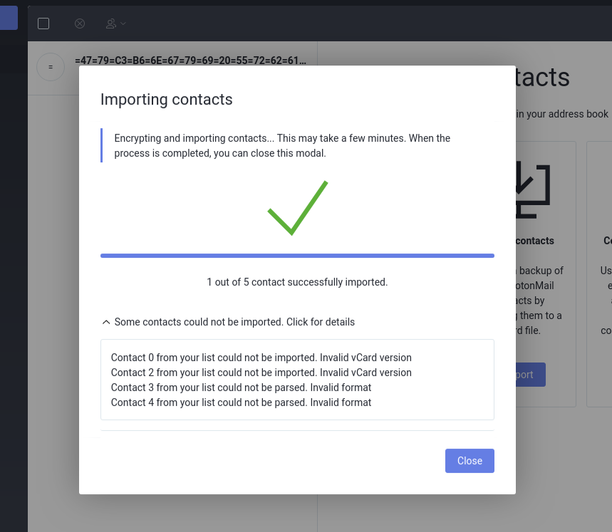 Displaying errors for import process · Issue #140 · ProtonMail/proton-contacts · GitHub