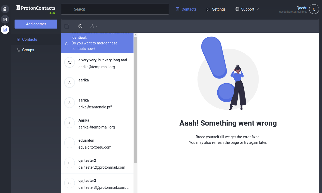 GenericError component needs more classes in contact view · Issue #150 · ProtonMail/proton ...