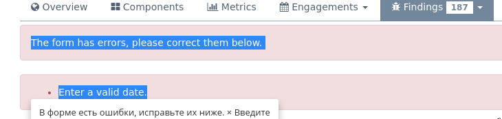 Publish date field of finding incorrect validation · Issue #4906 · DefectDojo/django-DefectDojo ...