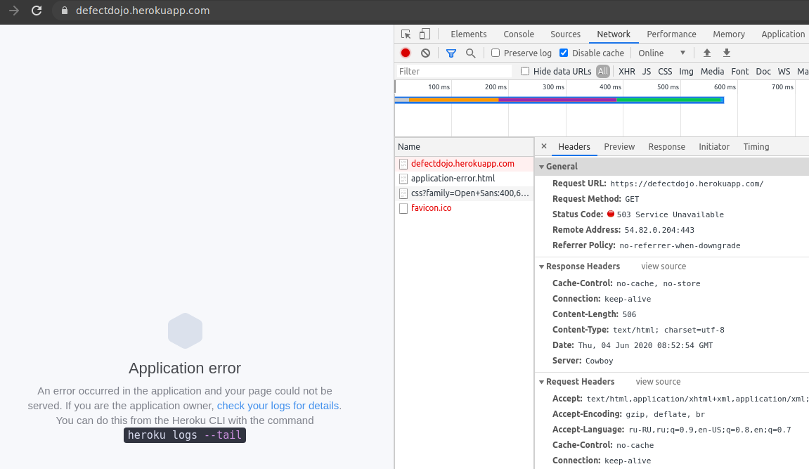Demo site have 503 error · Issue #2479 · DefectDojo/django-DefectDojo · GitHub
