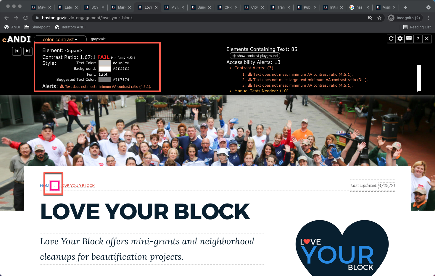 Color Contrast on several pages · Issue #210 · CityOfBoston/Iterators · GitHub