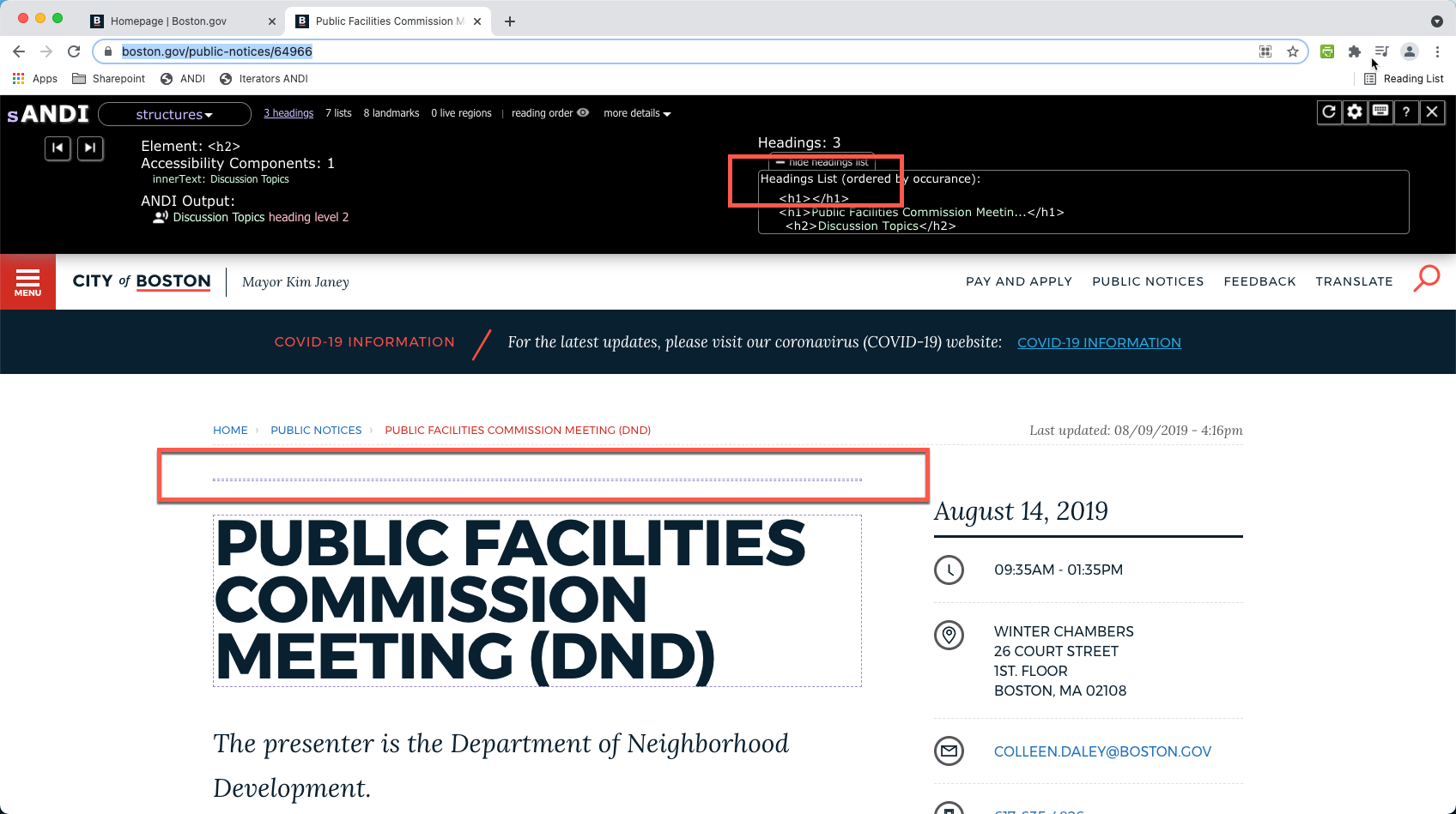 Extra empty level 1 Header on Page · Issue #214 · CityOfBoston/Iterators · GitHub