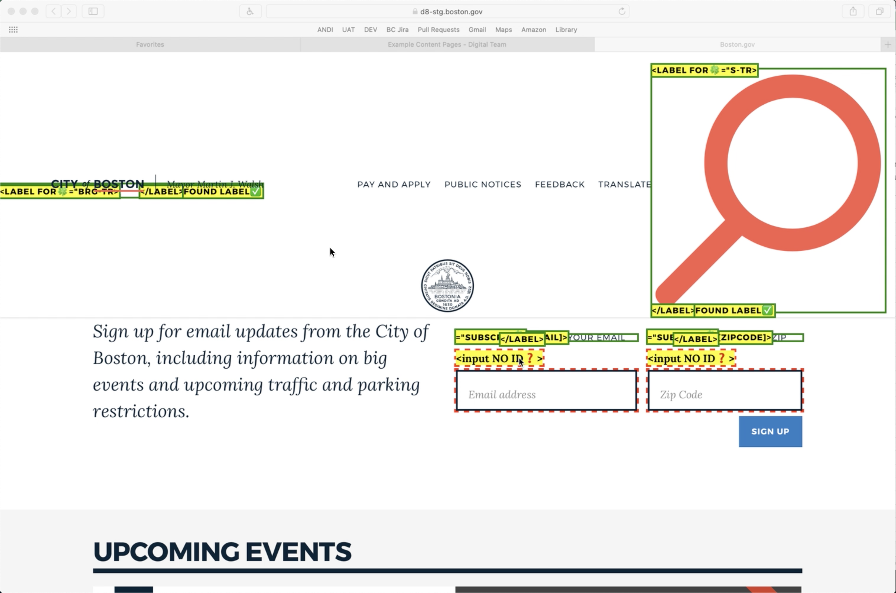 Forms, Home Page, Linked information · Issue #122 · CityOfBoston/Iterators · GitHub