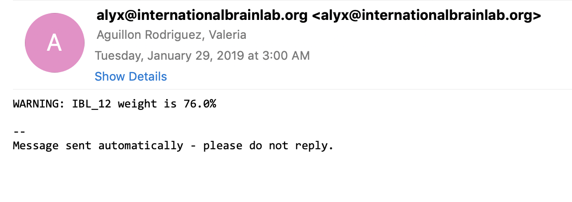 weight warning email time stamps · Issue #509 · cortex-lab/alyx · GitHub
