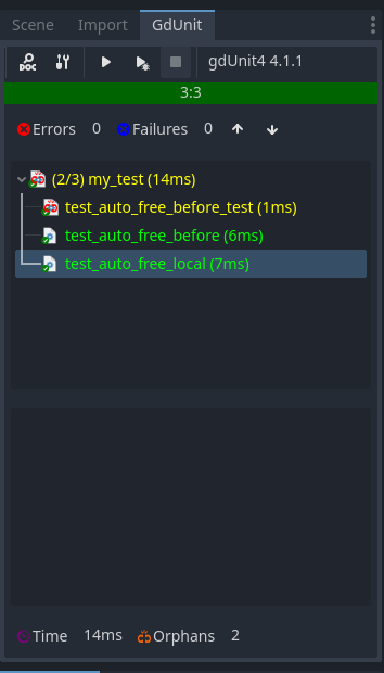 GD-256: Orphan node detection is incorrect, add_child and auto_free results in orphan nodes ...