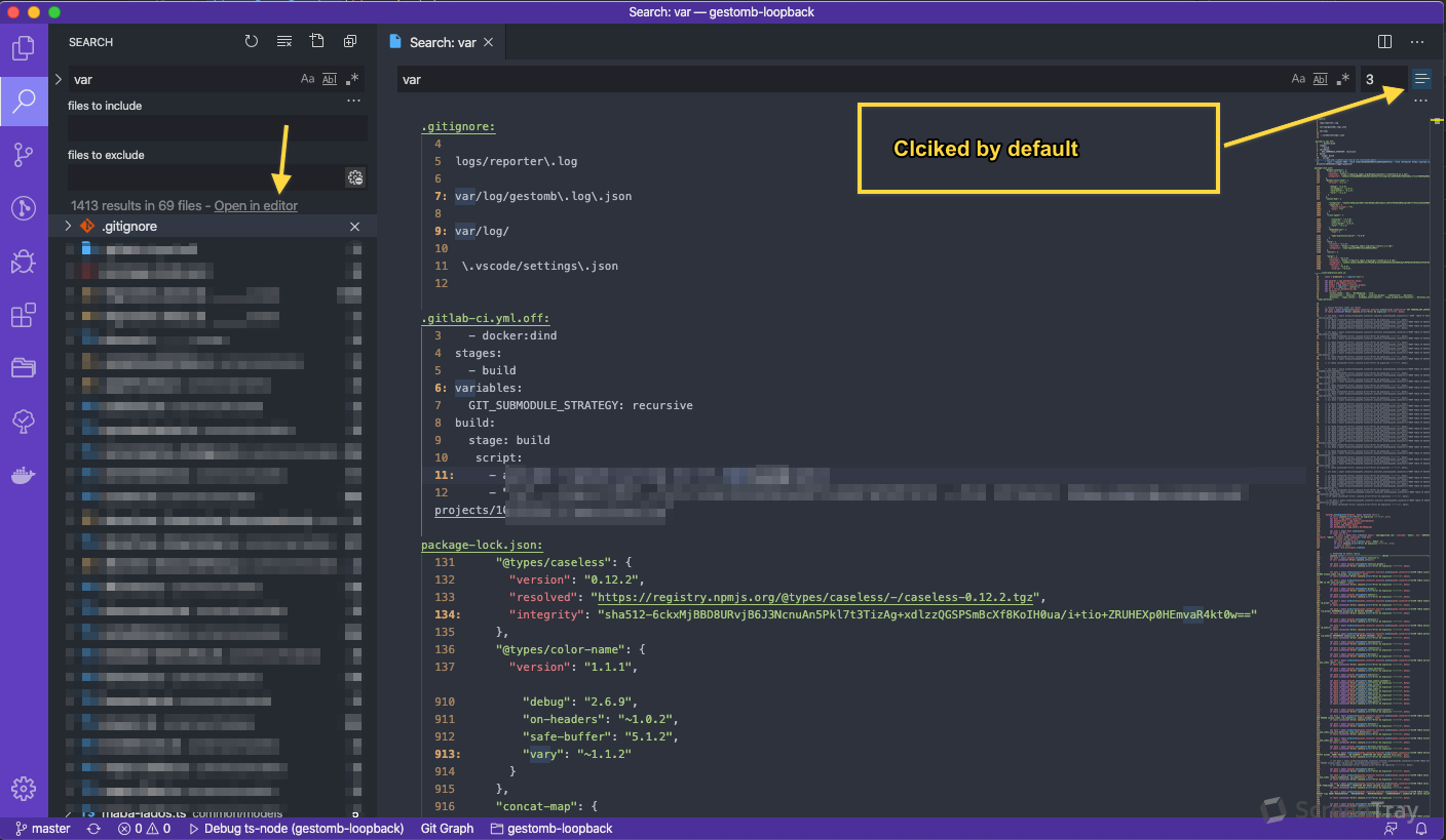 Be able to select by default show context lines when I click in open search in editor · Issue ...