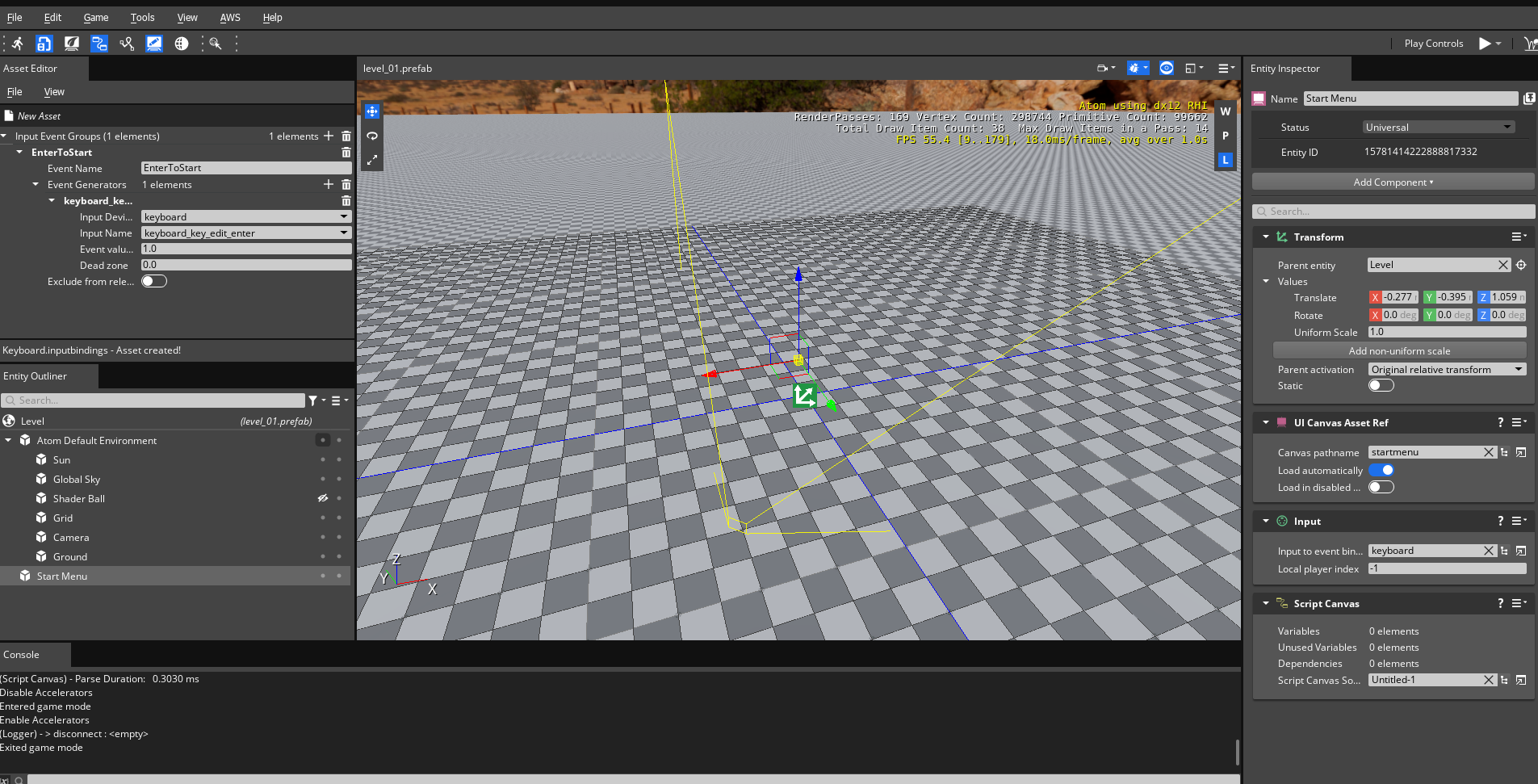 Pong Tutorial 03 - Scripting the Game Start Menu · o3de o3de · Discussion #9354 · GitHub