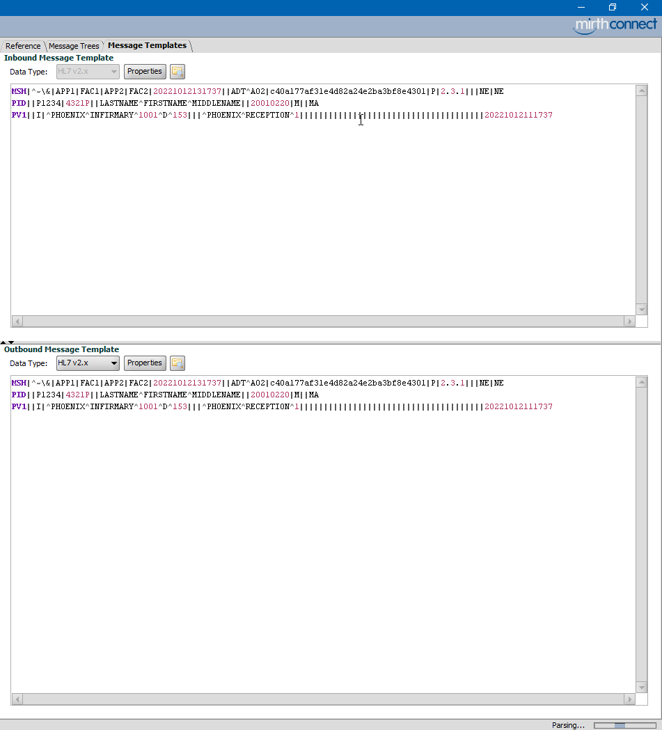 [bug] Message Trees Message Templates Do Not Parse Hl7 V2 X Messages In