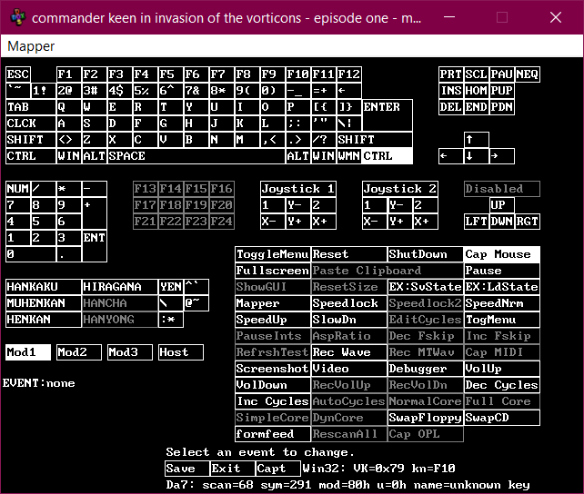 Some CTRL+ "function key" combination does not work. · Issue #1585 · joncampbell123/dosbox-x ...