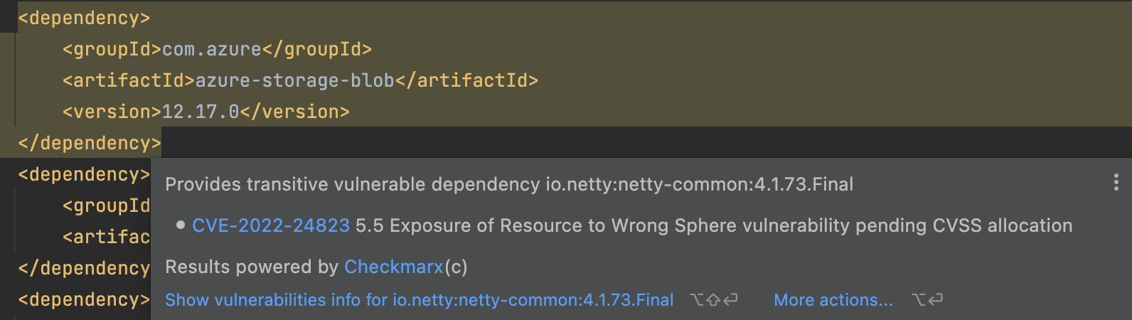 [BUG] IntelliJ reports transitive Netty vulnerability · Issue #29295 · Azure/azure-sdk-for-java ...