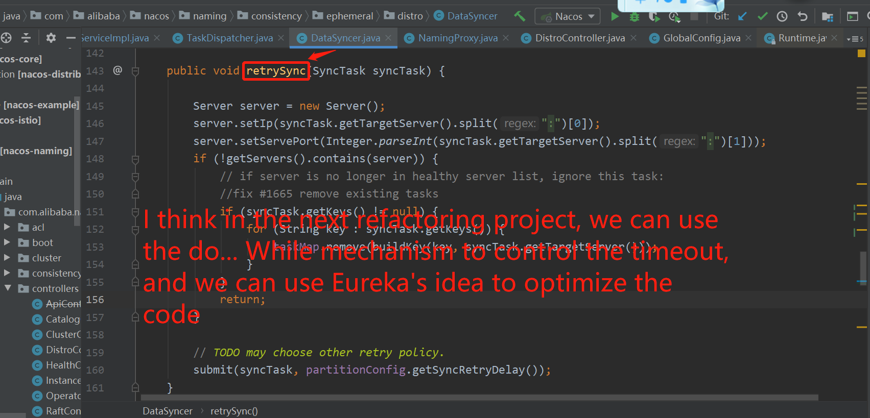 Optimization suggestion · Issue #2429 · alibaba/nacos · GitHub