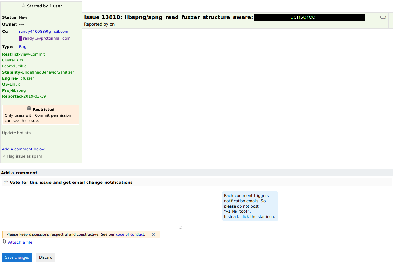 Permission issue on Monorail · Issue #2258 · google/oss-fuzz · GitHub