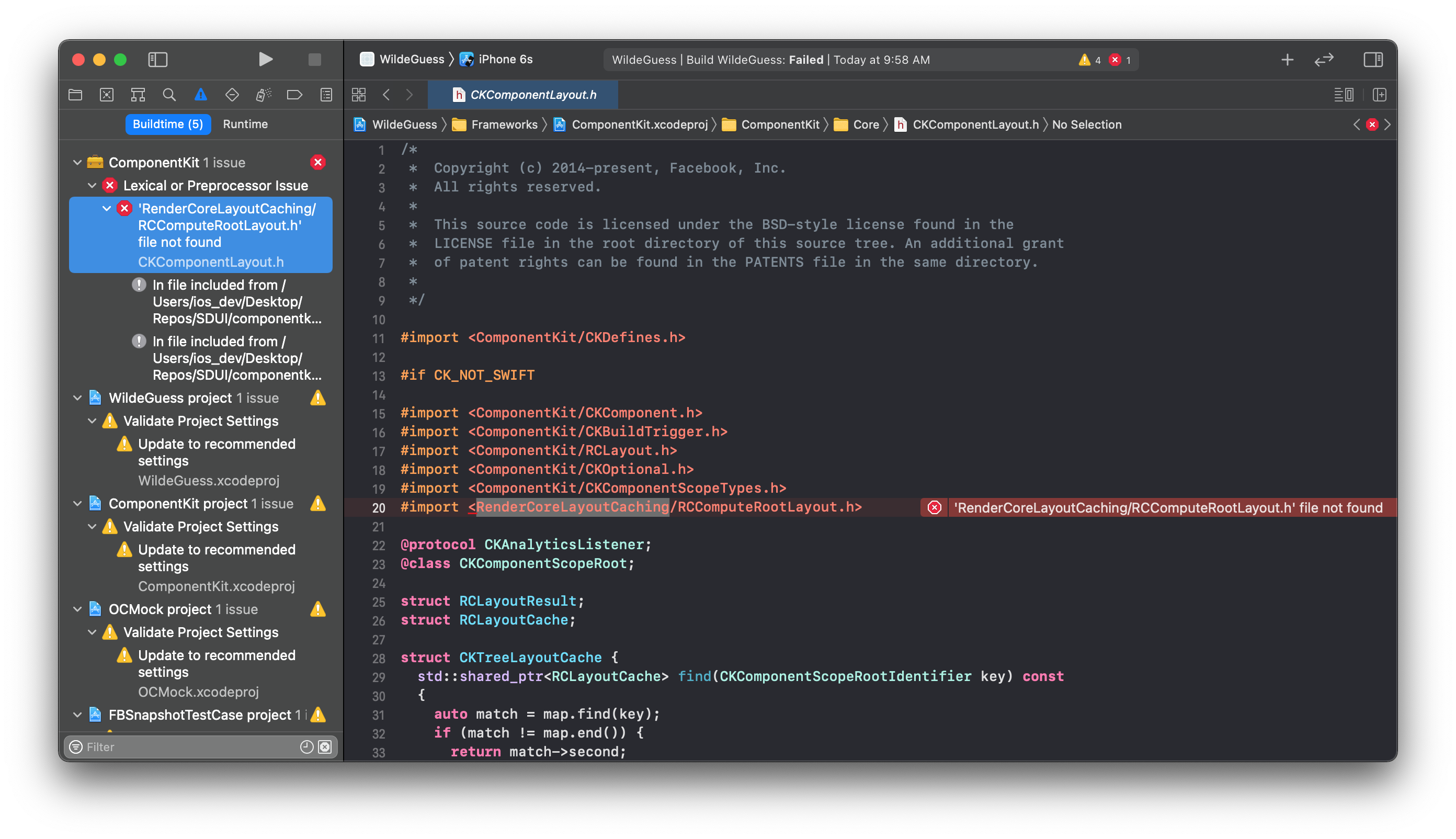 Build Error with "RenderCoreLayoutCaching" · Issue #961 · facebook ...