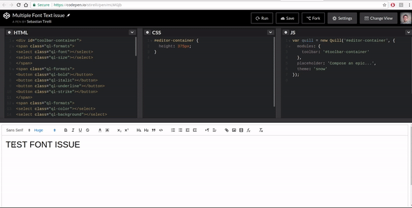 Multiple fonts in text shows incorrect selected font in toolbar · Issue ...