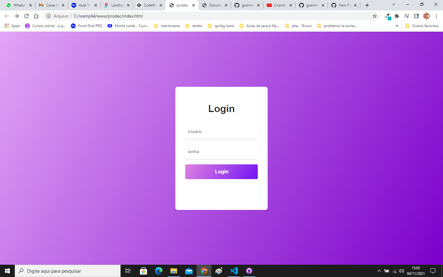 GitHub - guerinocava/cadastroPro