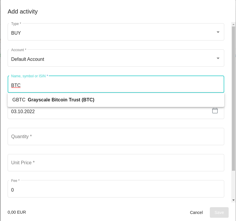 Crypto Not Showing When Adding New Activity In Self Hosted Instance · Issue 1316 · Ghostfolio