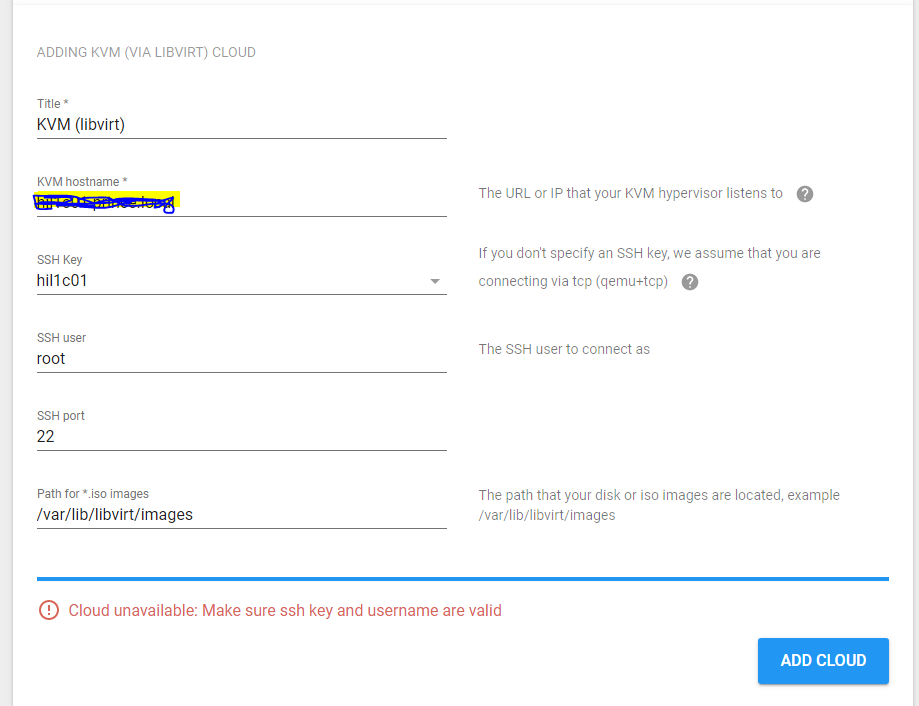 Cloud unavailable: Make sure ssh key and username are valid · Issue #954 · mistio/mist-ce · GitHub