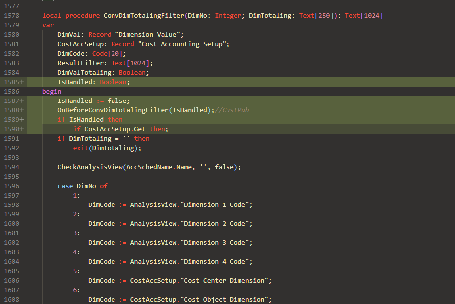 [Event Request] codeunit 8 AccSchedManagement - ConvDimTotalingFilter · Issue #15662 · microsoft ...