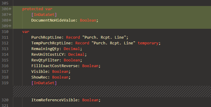 [Extensibility Enhancement] page 5856 "Get Post.Doc - P.RcptLn Sbfrm" - DocumentNoHideValue ...