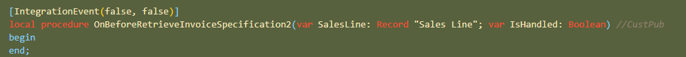 [Event Request] codeunit 99000832 "Sales Line-Reserve" - RetrieveInvoiceSpecification2 · Issue ...