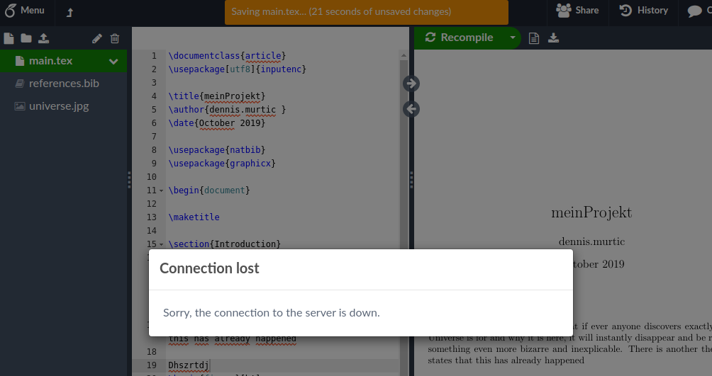 Error while (auto)saving document in overleaf · Issue #44 · overleaf/docstore · GitHub