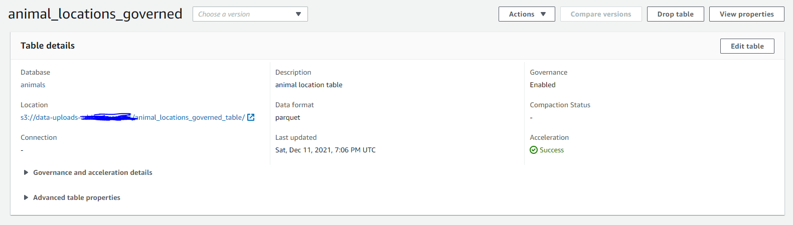 Failing to query governed table successfully with partitions: Spectrum Scan Error ...
