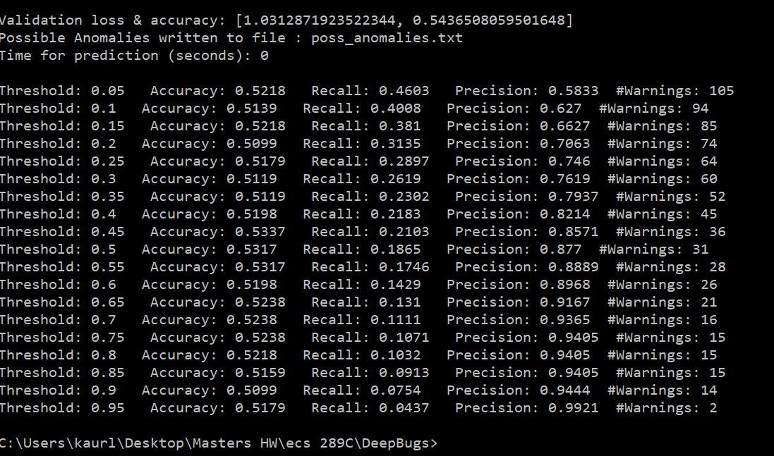 Error: "python/BugDetection.py", line 134, in ... · Issue #10 · michaelpradel/DeepBugs · GitHub