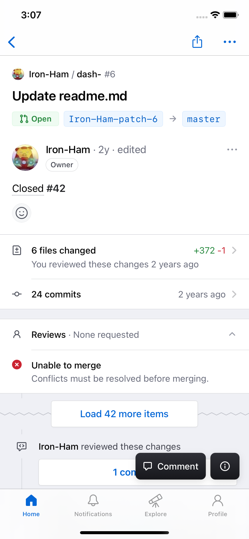 Gitthub Mobile · Community · Discussion 37907 · Github