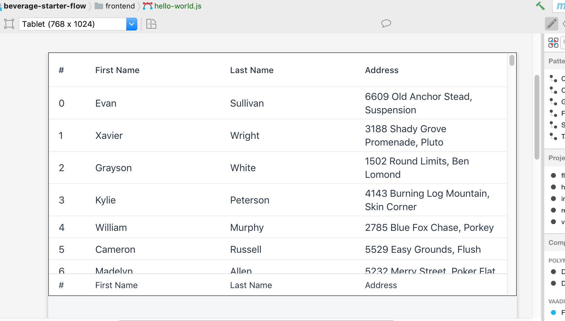 Patterns with data do not loading data in the edit mode · Issue #2051 · vaadin/designer · GitHub