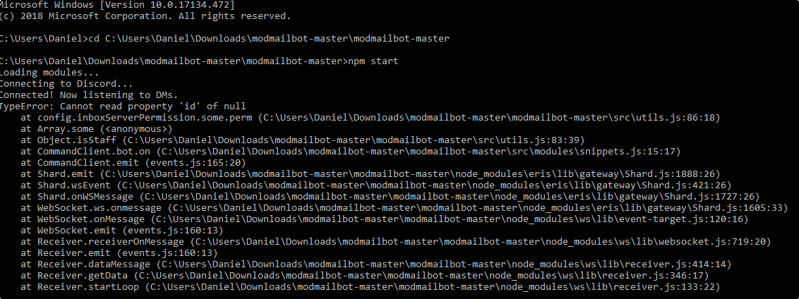 Bot will randomly stop running · Issue #25 · Dragory/modmailbot · GitHub