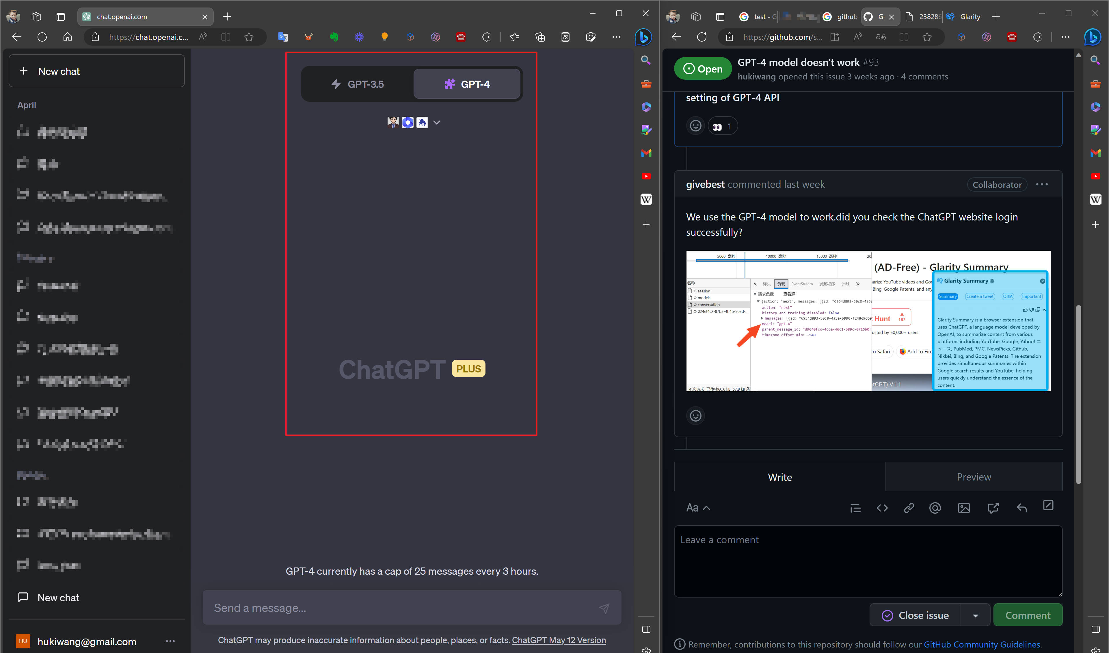 GPT-4 model doesn't work · Issue #93 · sparticleinc/chatgpt-google-summary-extension · GitHub