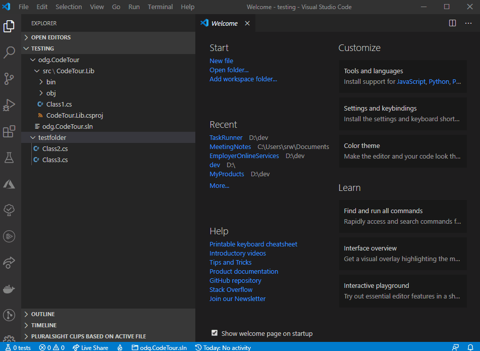 Folder content disappears when adding a step · Issue #62 · microsoft/codetour · GitHub