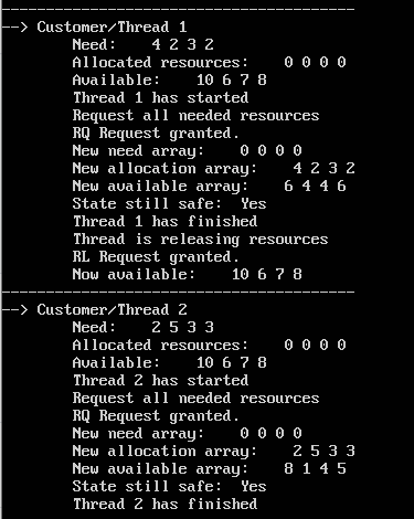 GitHub - dannirs/Bankers-Algorithm: A multi-threaded program that implements the banker's ...