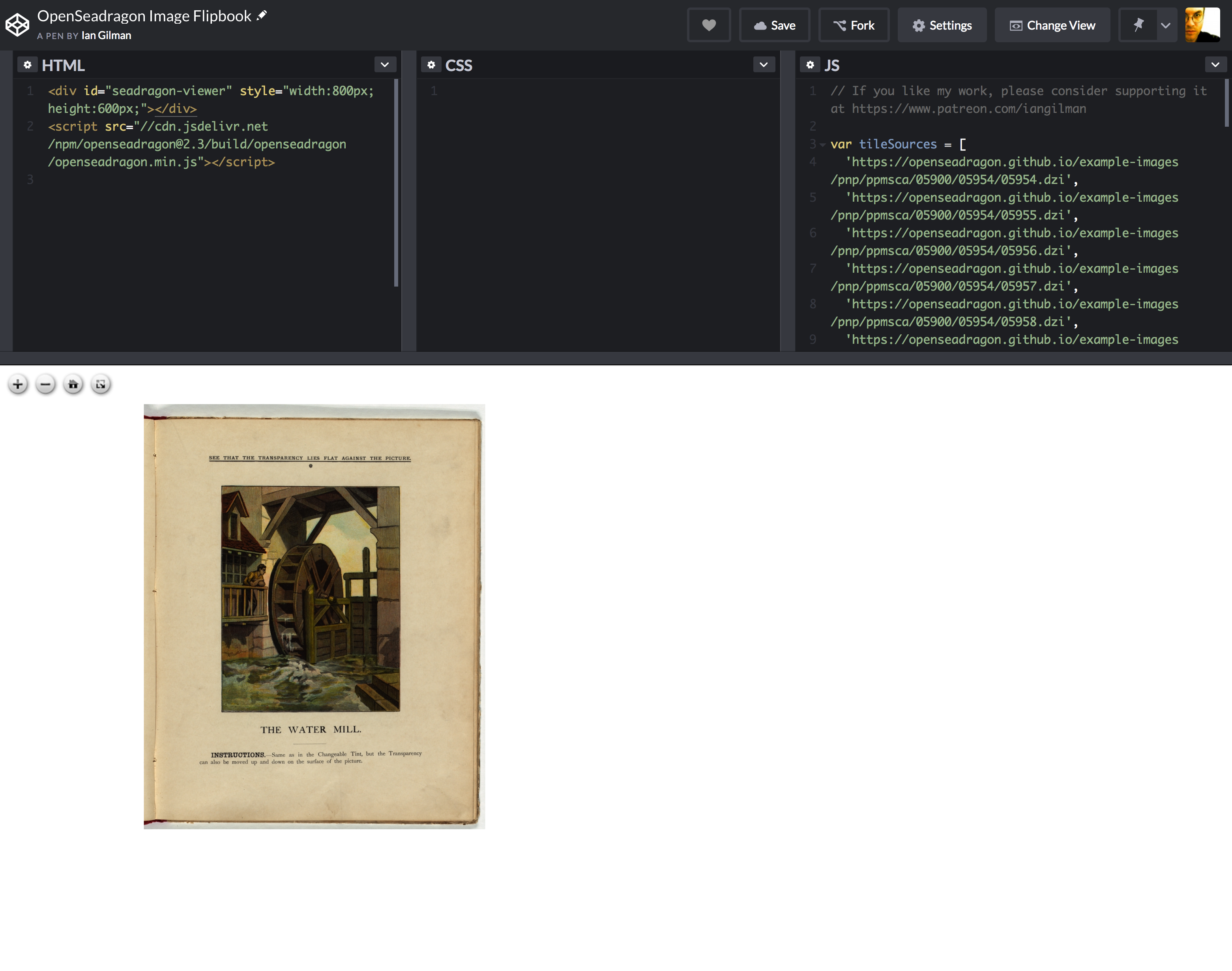OpenSeadragon Image Flipbook Codepen doesn't work · Issue #1602 · openseadragon/openseadragon ...