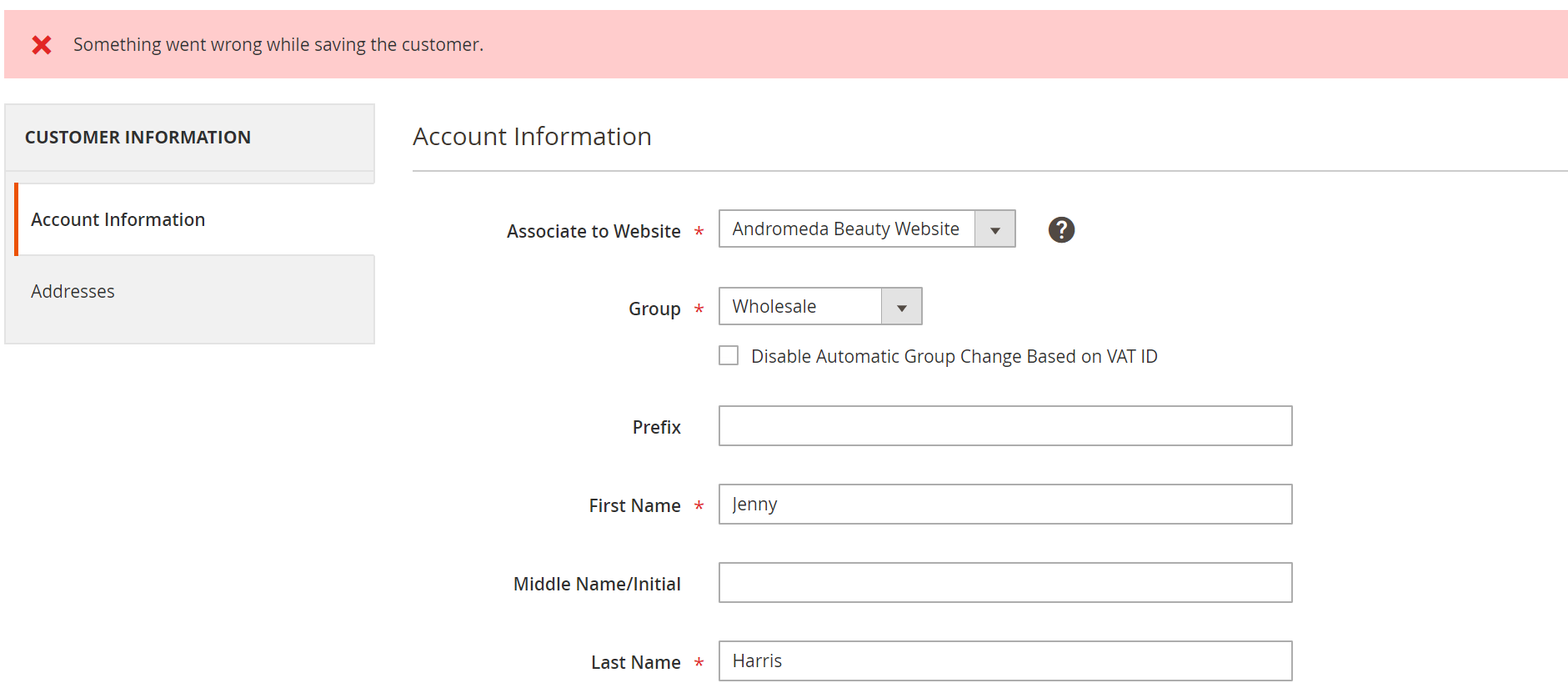 Cannot create new customers in admin - Magento v2.2.1 · Issue #12402 · magento/magento2 · GitHub