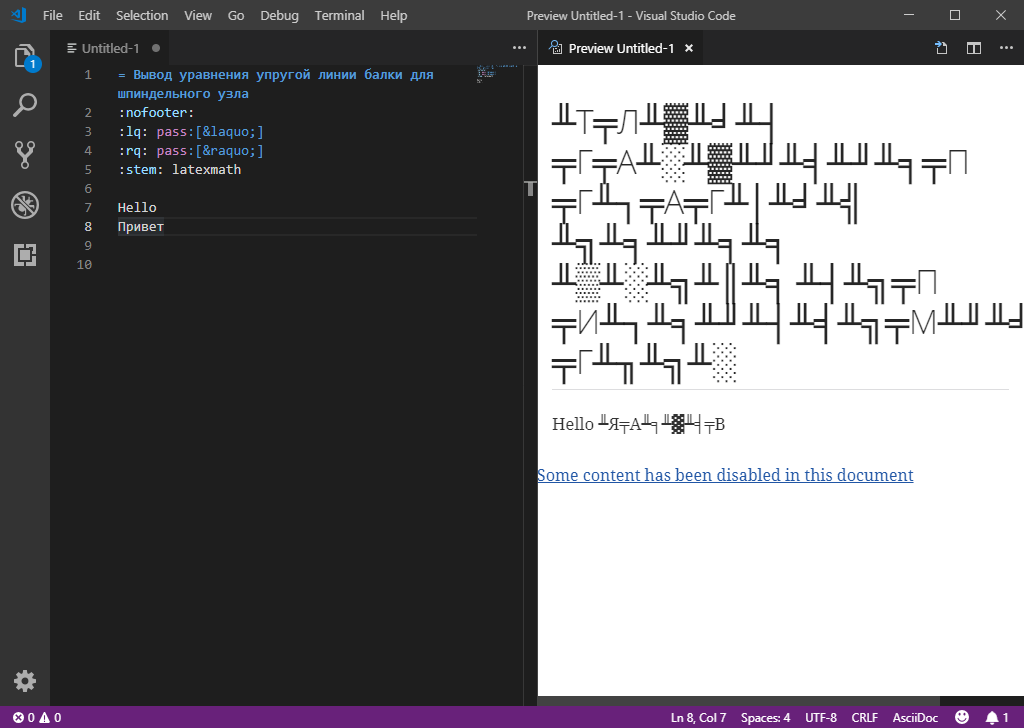 Mojibake unstead of cyrillic · Issue #175 · asciidoctor/asciidoctor-vscode · GitHub