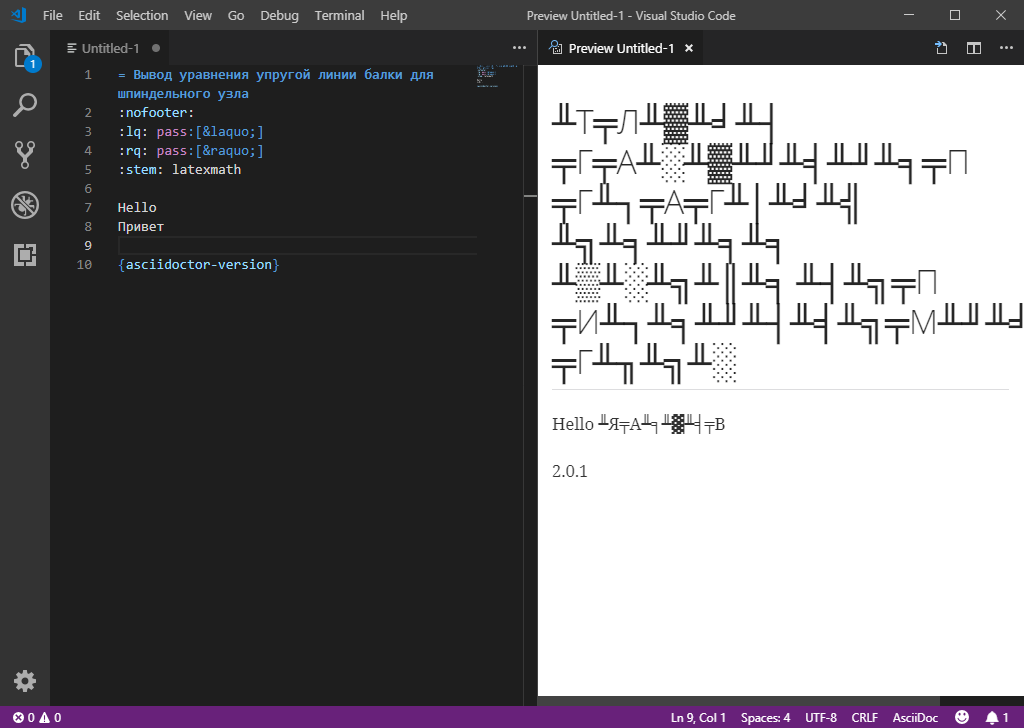 Mojibake unstead of cyrillic · Issue #175 · asciidoctor/asciidoctor-vscode · GitHub
