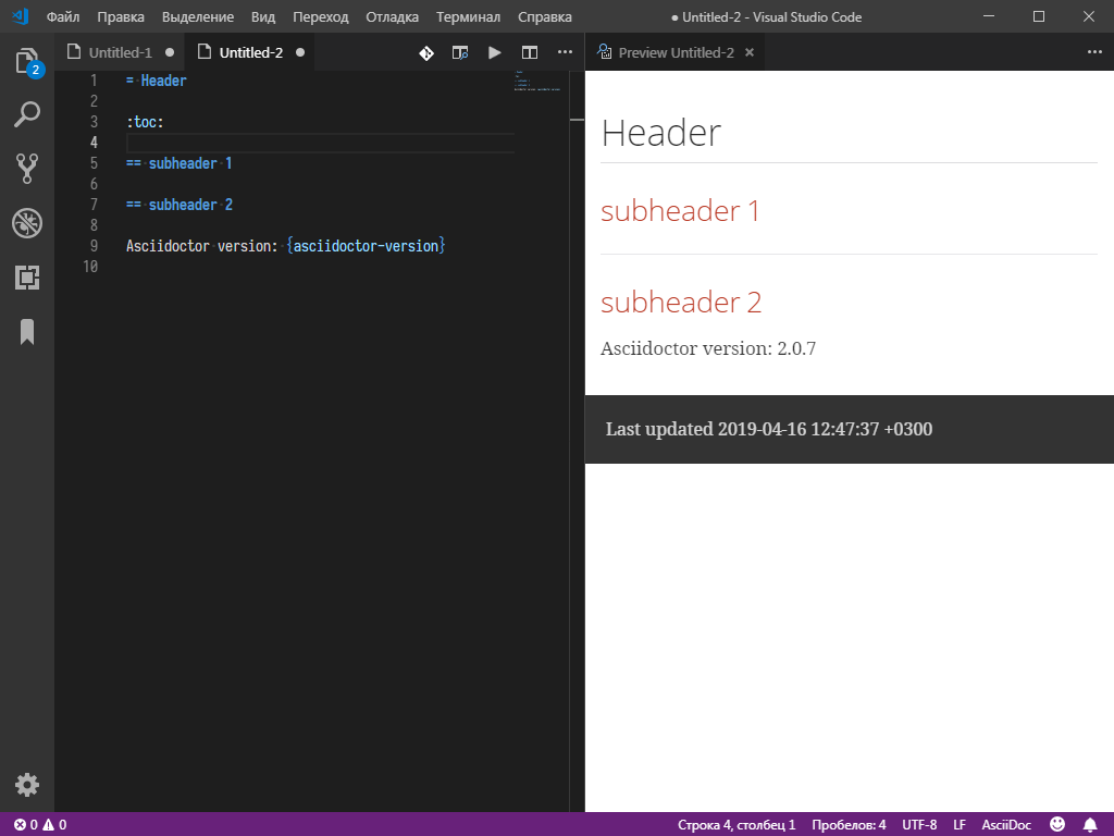 :toc: doesn't work when there are one or more empty lines between header and :toc:. · Issue ...