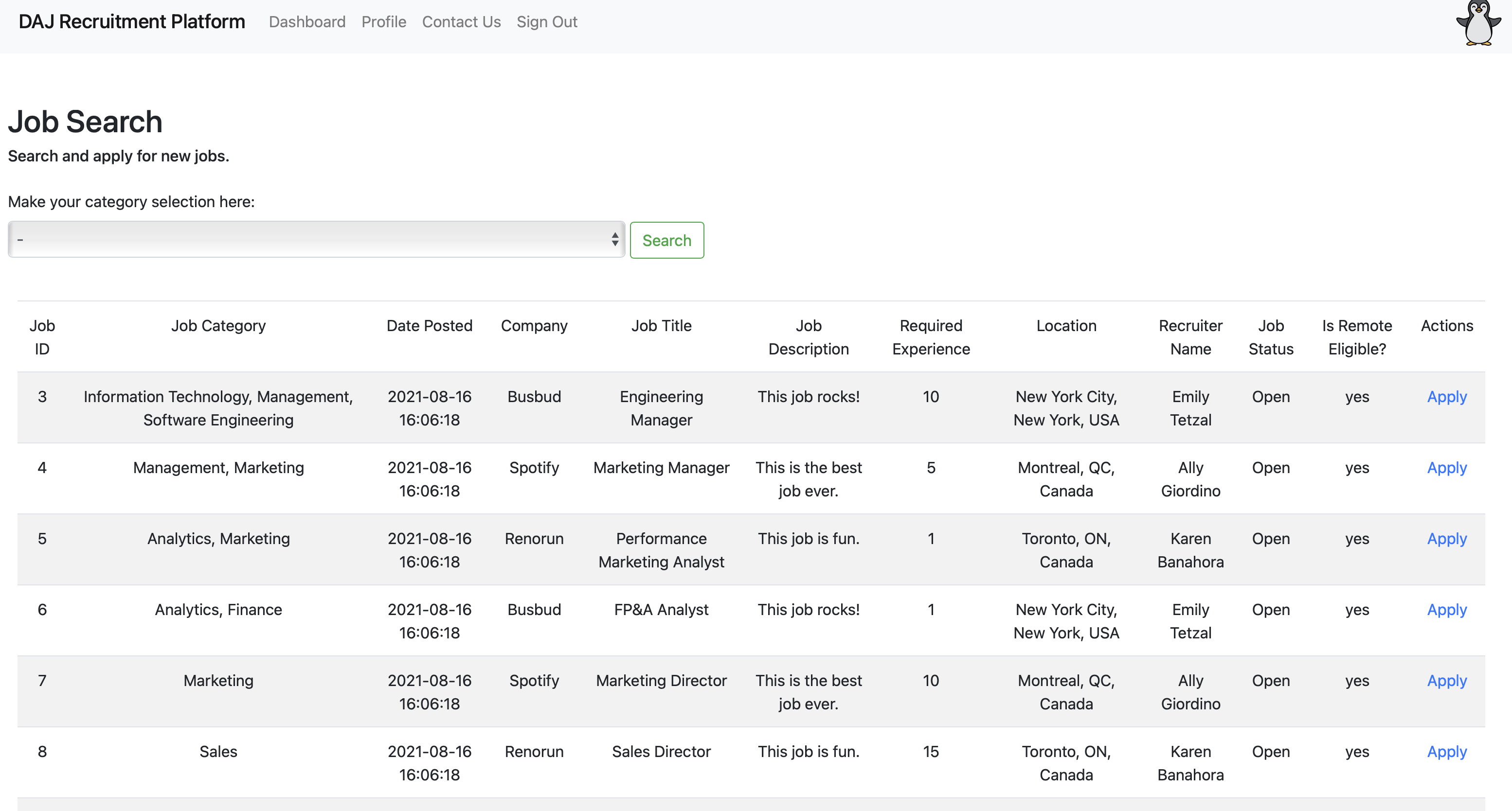 GitHub - dunyaoguz/daj_recruitment_platform: 💼 A simple platform for ...