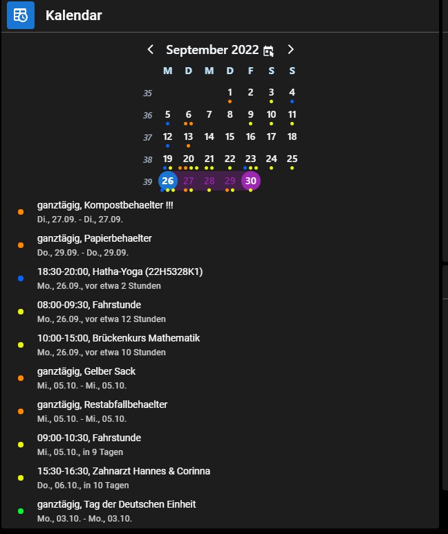 Kalender Modul zeigt in Agenda nicht alle Termine v3.0.13 · Issue #1914 · Zefau/ioBroker.jarvis ...