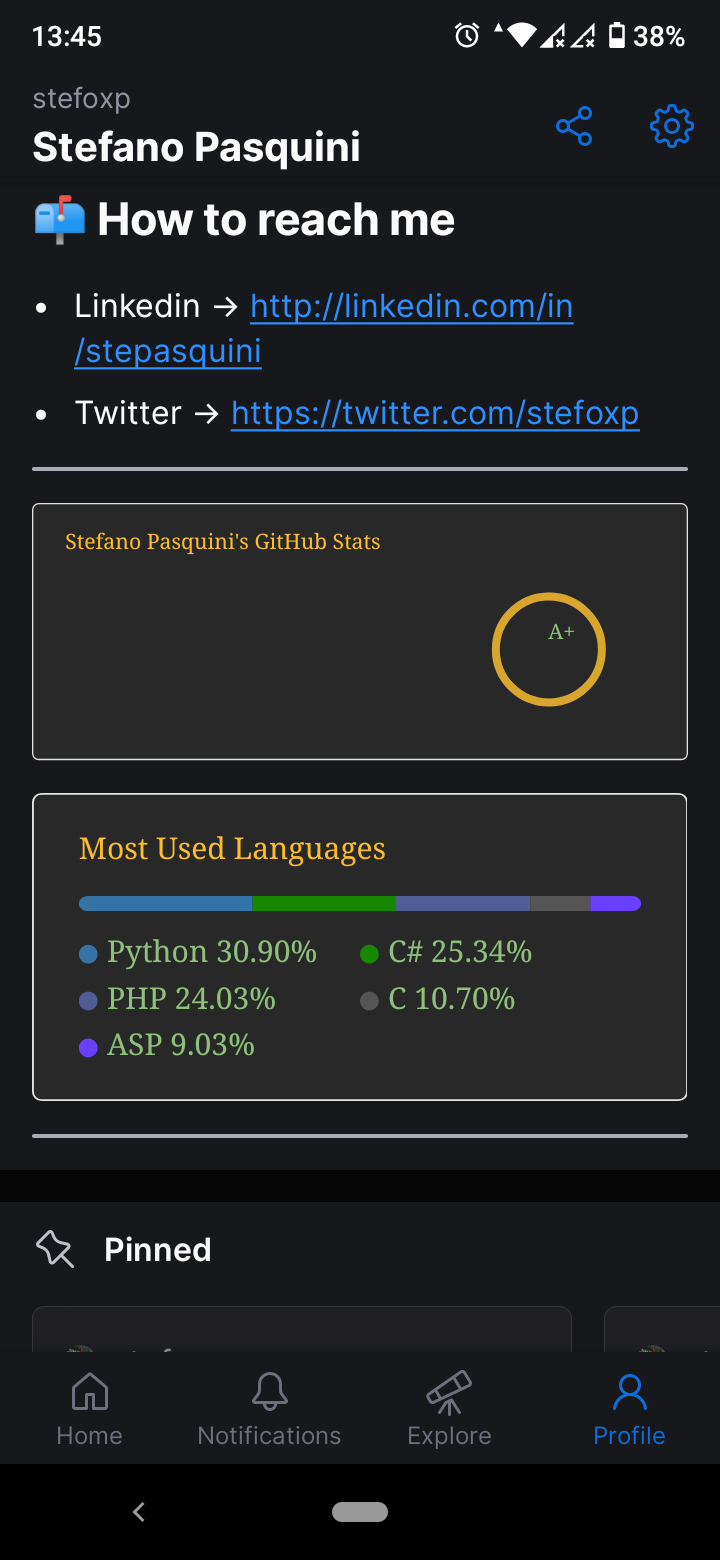Stats card doesn't work on GitHub's android app (beta) · Issue #974 · anuraghazra/github-readme ...