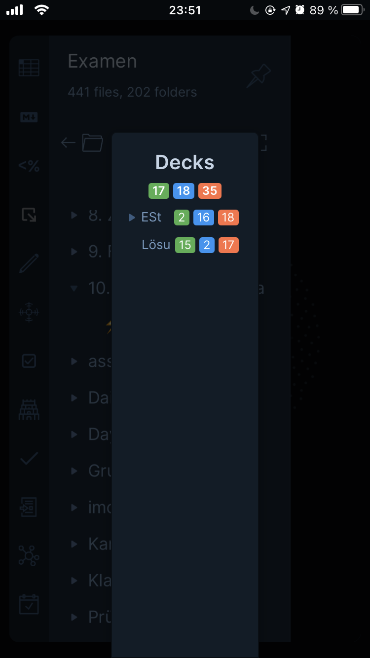 [BUG] display on mobile broken · Issue #231 · st3v3nmw/obsidian-spaced-repetition · GitHub