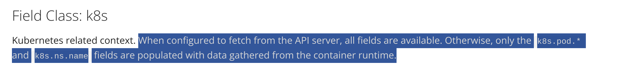 [docs website] - Hint that k8s.pod.name and k8s.ns.name work with CRI socket only, no need for ...