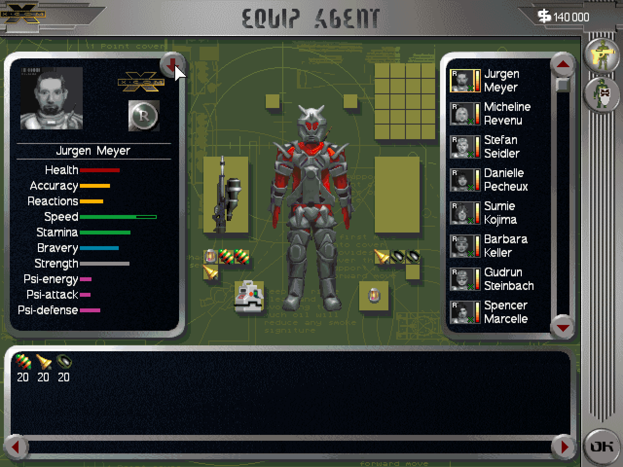 Agent Stat / Agent Equipment Screen - Agent Awards and Combat History ...