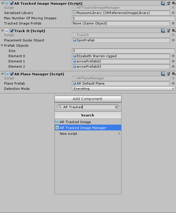 Ar Tracked Object Manager Is Not Present In Ar Foundation 3 1 3 · Issue