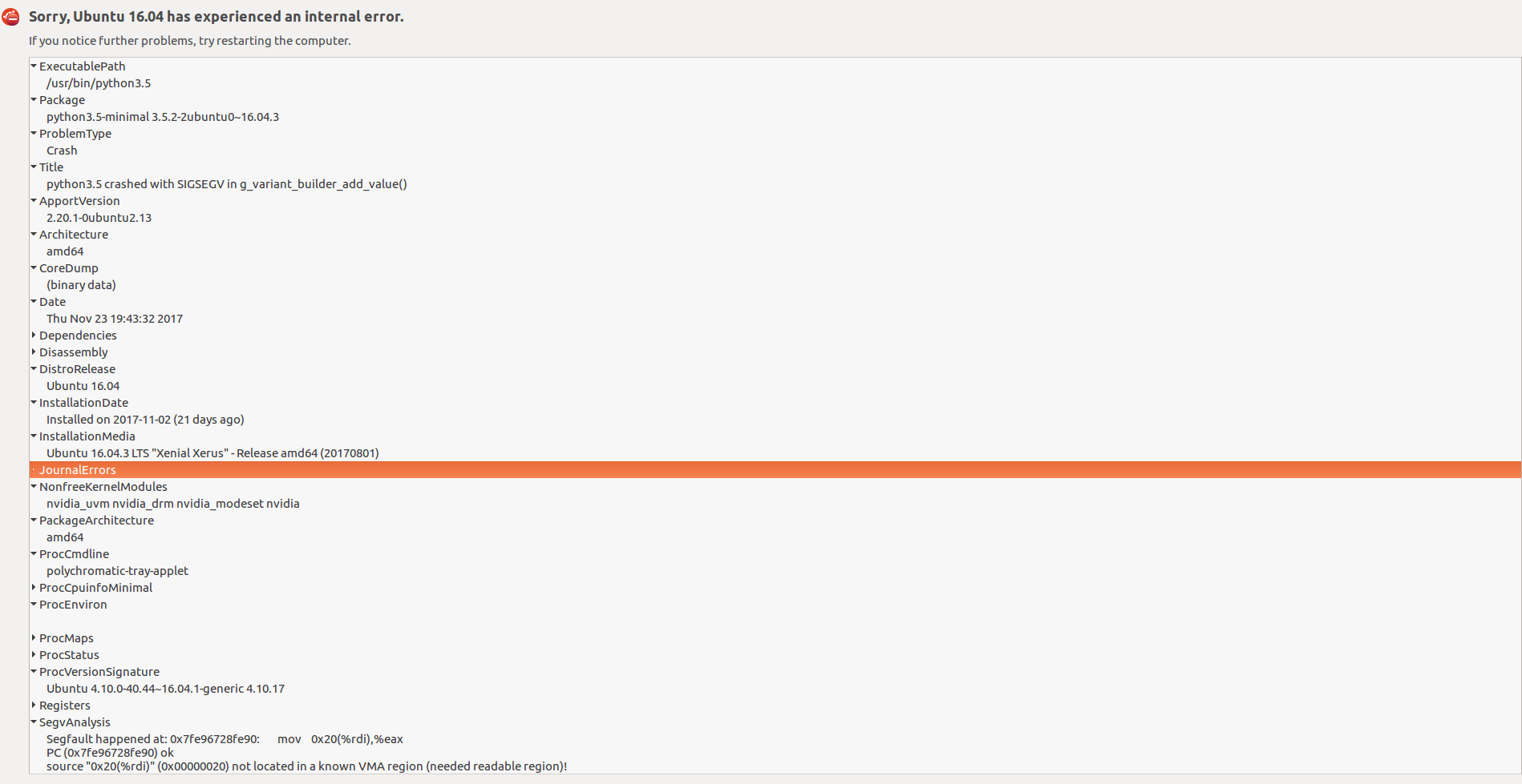 Razer Naga Chroma Daemon Crash · Issue #455 · openrazer/openrazer · GitHub