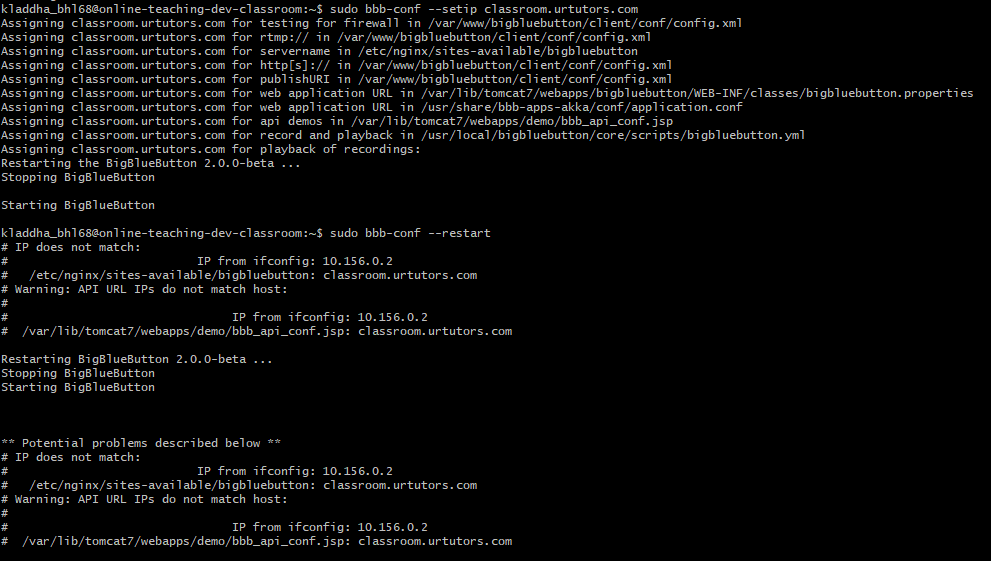 Bigbluebutton setup html5 dev client login to meeting with join api call empty html response ...