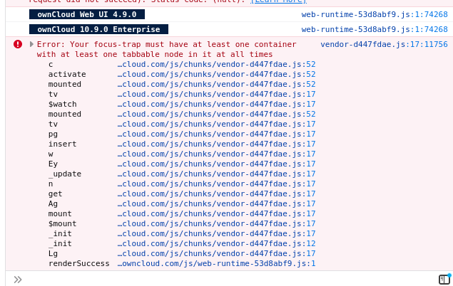 Js Error While Using Owncloud Web Collabora Integration · Issue 6313 · Owncloudweb · Github
